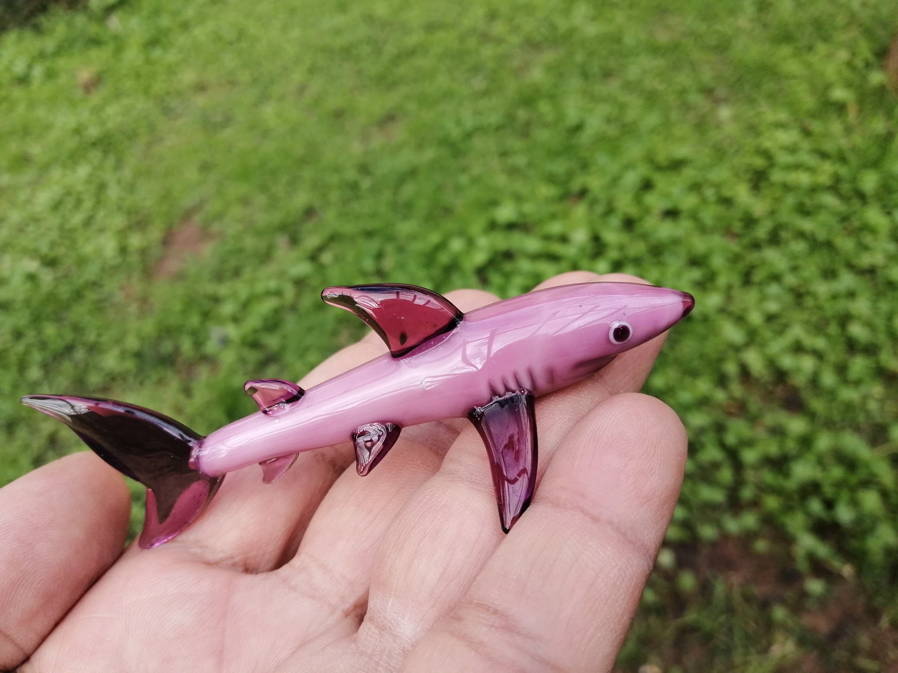 Glass Shark Figurine Blown Glass Shark Miniature Shark - Etsy