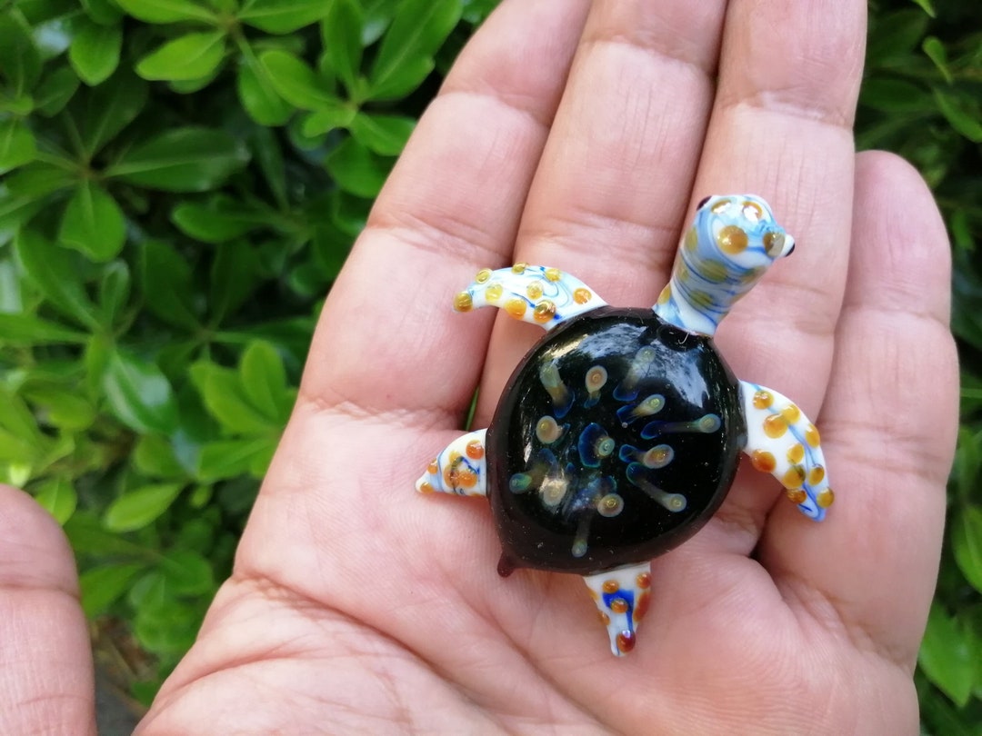 Glass Sea Turtle, Hand Blown Glass Sea Turtle, Glass Sea Animals, Sea ...
