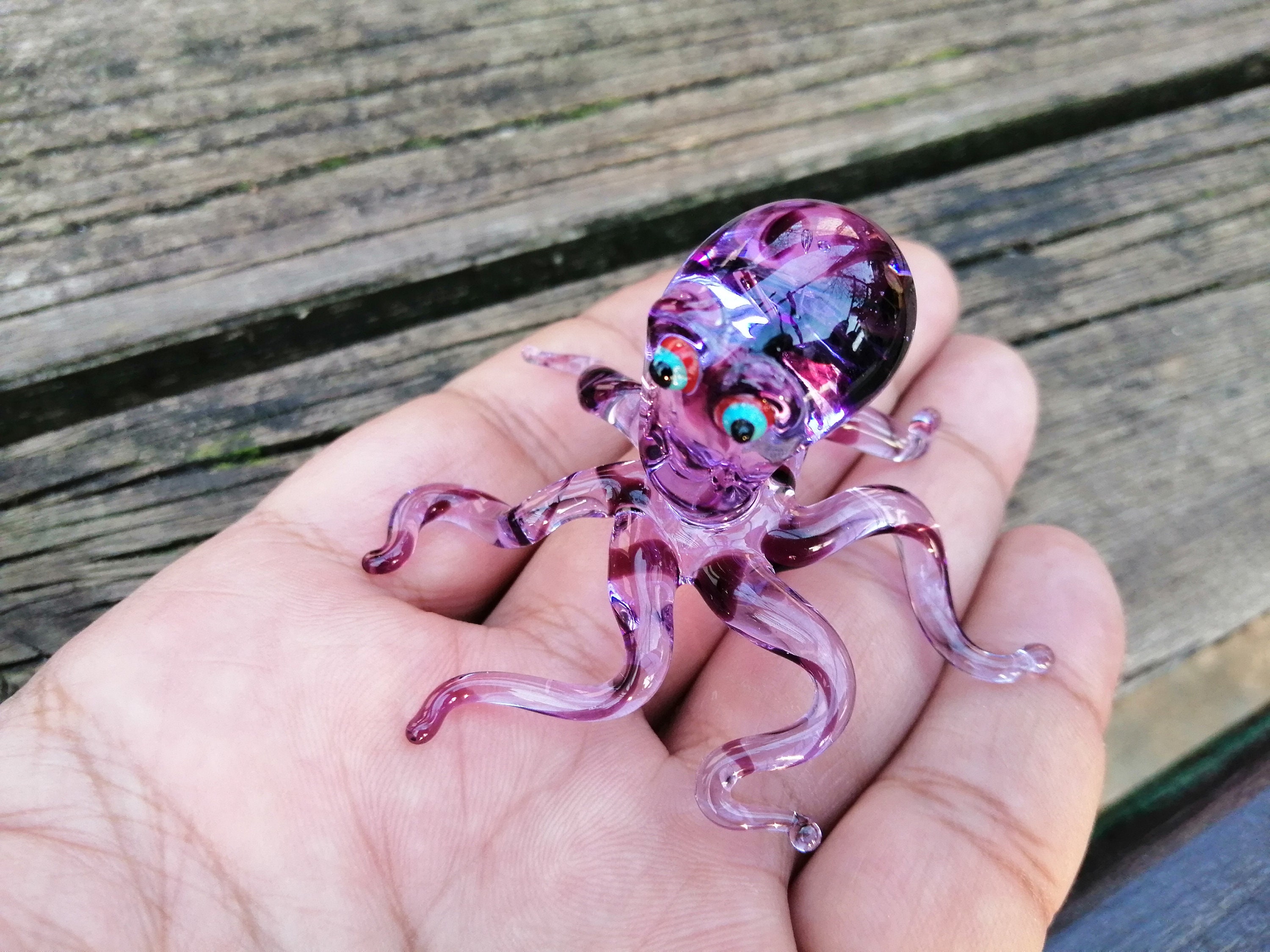 Glass Octopus Figurine Blown Glass Octopus Ornament Murano | Etsy