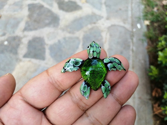 Glass Sea Turtle Hand Blown Glass Sea Turtle Glass Sea - Etsy