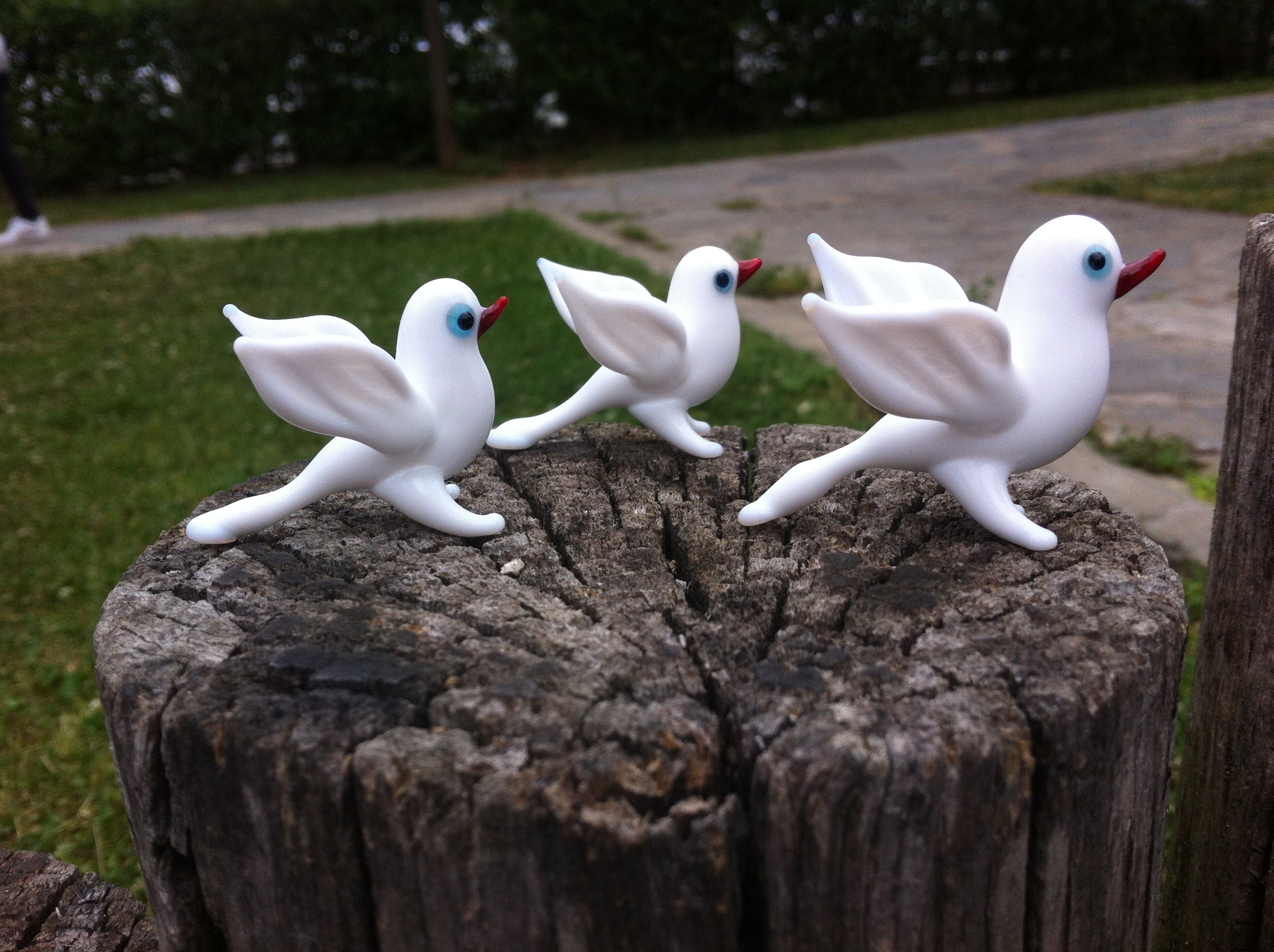 Glass Dove Glass Dove Figurine Glass White Pigeon Glass - Etsy