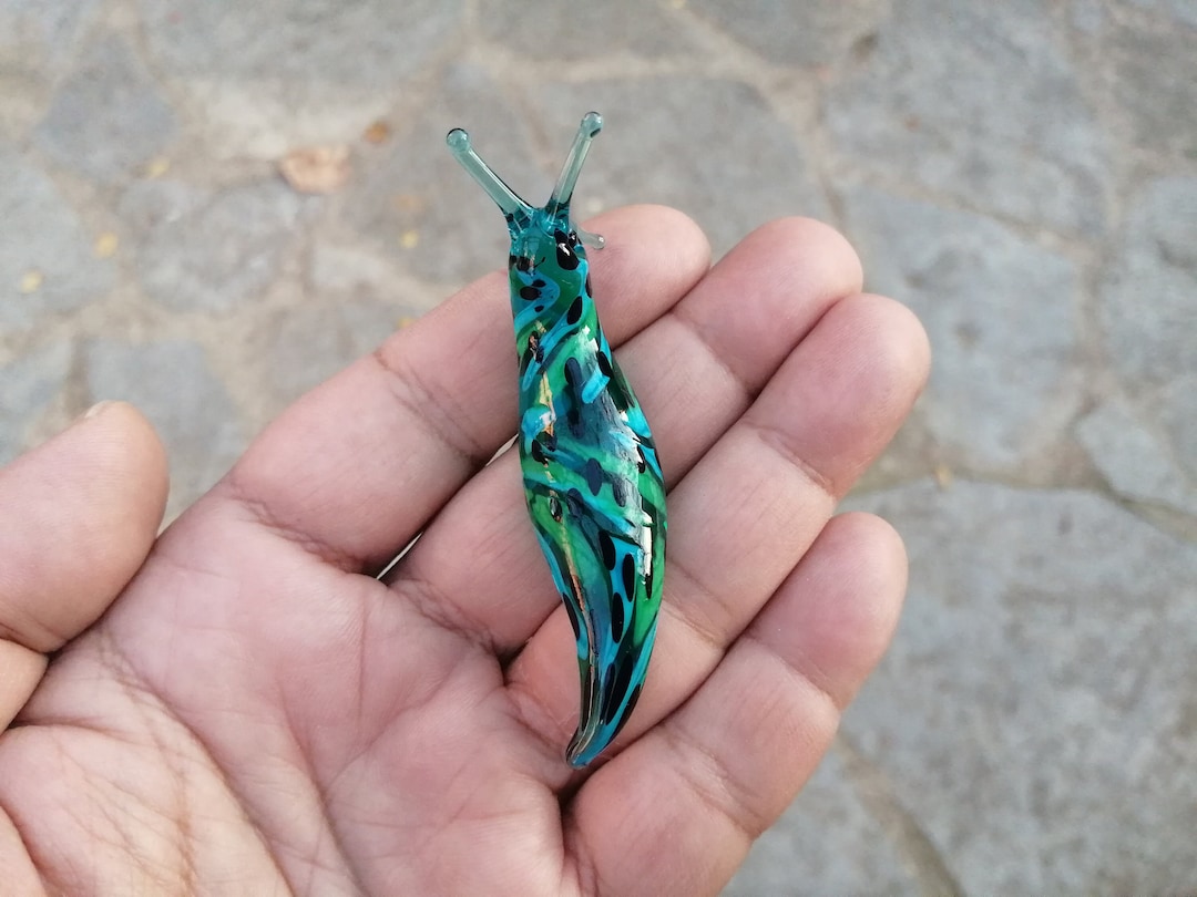 Glass Slug, Glass Slug Figurine, Murano Slug, Slug Ornament, Colorful ...