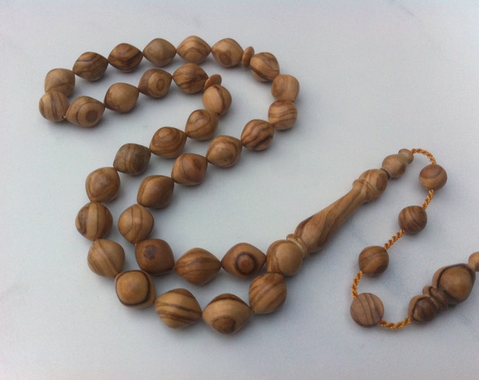 Olive Wood Tasbih, Olive Tree Prayer Beads, Turkish Olive Wood Tasbih ...