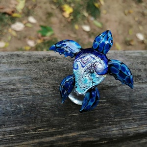 Glass Sea Turtle, Hand Blown Glass Sea Turtle, Glass Sea Animals, Sea ...