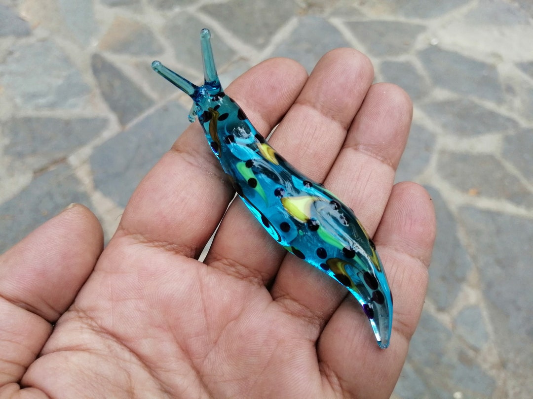 Glass Slug, Glass Slug Figurine, Murano Slug, Slug Ornament, Colorful ...