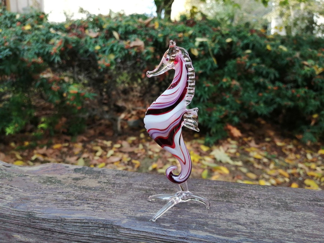 Glass Sea Horse, Sea Horse Ornament, Murano Sea Horse, Blown Glass ...