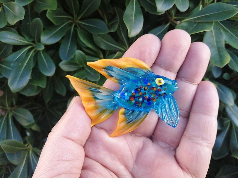 Glass Fish, Hand Blown Fish Figurine, Fish Ornament, Art Glass Fish ...