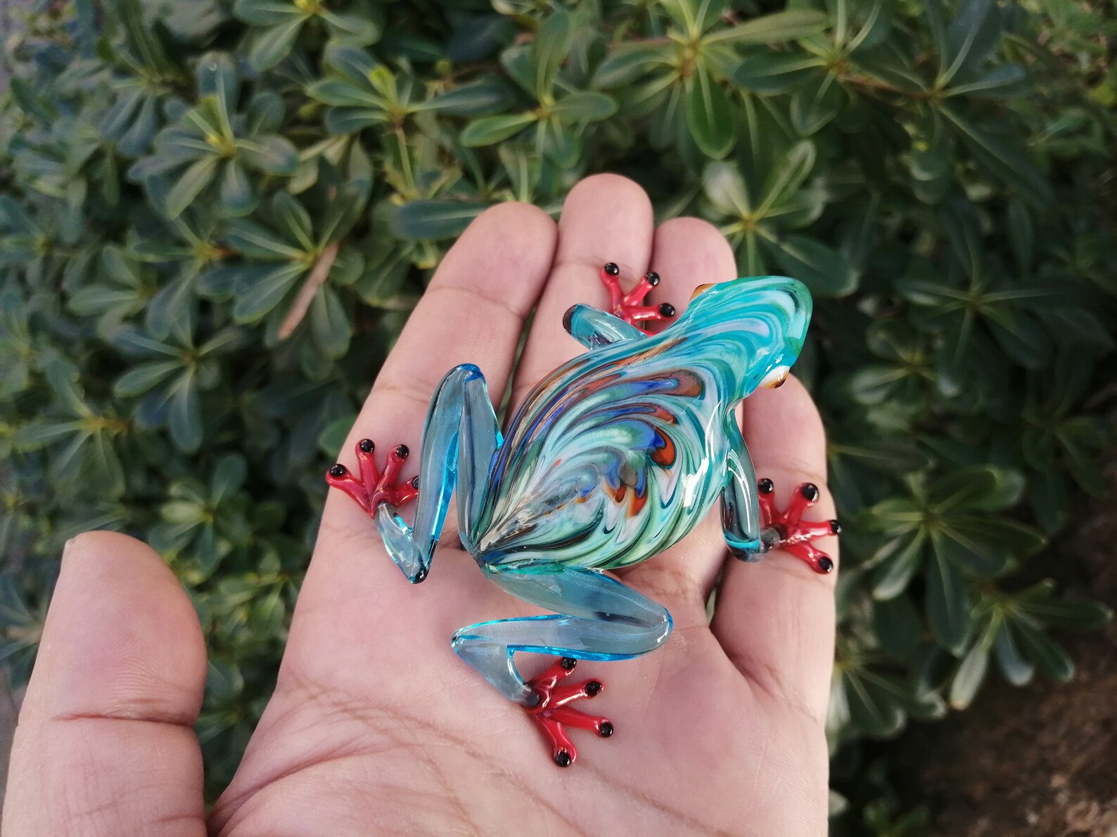 Glass Frog, Hand Blown Glass Frog Figurine, Frog Ornament, Murano Frog ...