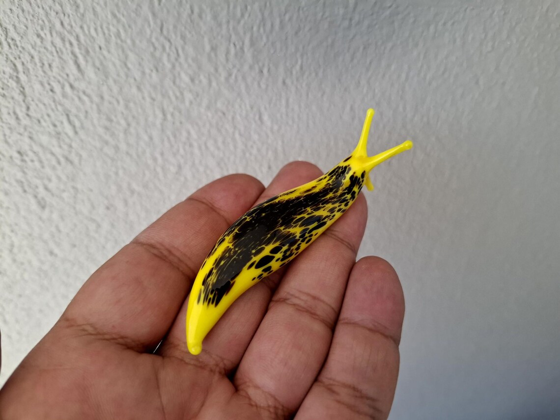 Glass Slug, Glass Slug Figurine, Murano Slug, Slug Ornament, Colorful ...
