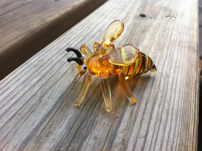 Glass Bee Figurine Hand Blown Glass Bee Glass Honey Bee - Etsy