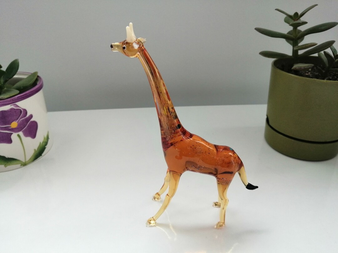 Glass Giraffe, Glass Giraffe Figurine, Giraffe Ornament, Murano Glass ...