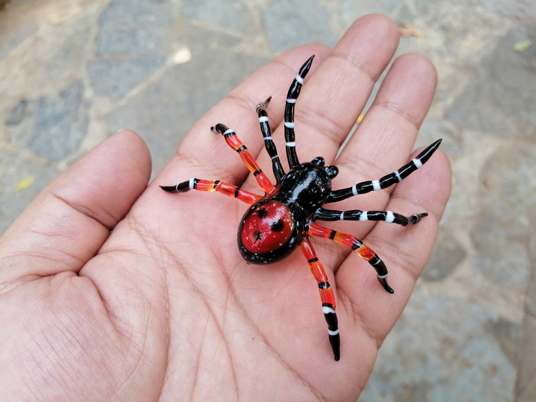 Glass Spider, Spider Figurine, Spider Ornament, Glass Insects Figurine ...