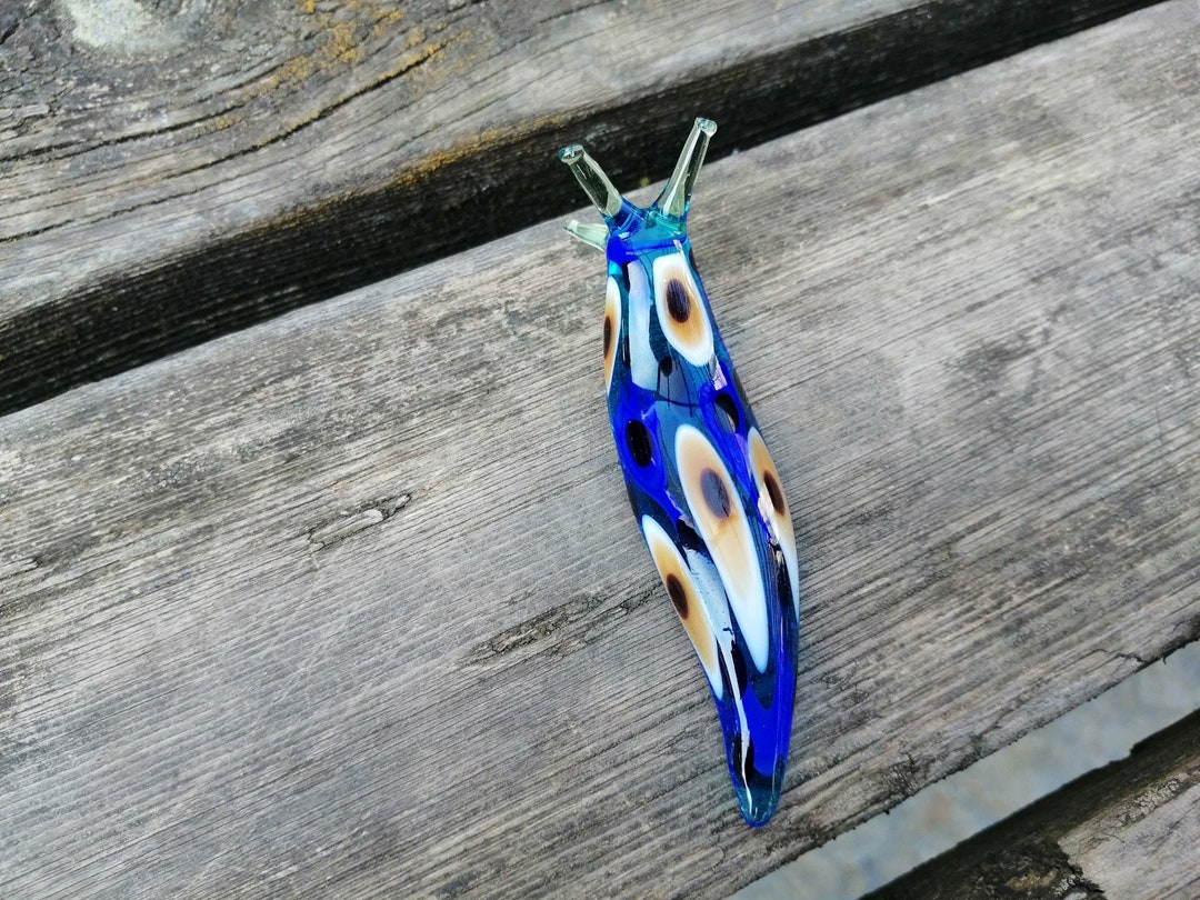 Glass Slug, Glass Slug Figurine, Murano Slug, Slug Ornament, Colorful ...