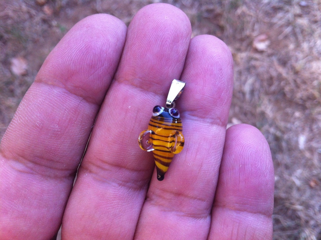 Honey Bee, Glass Bee, Glass Honey Bee Pendant, Glass Insects, Glass ...