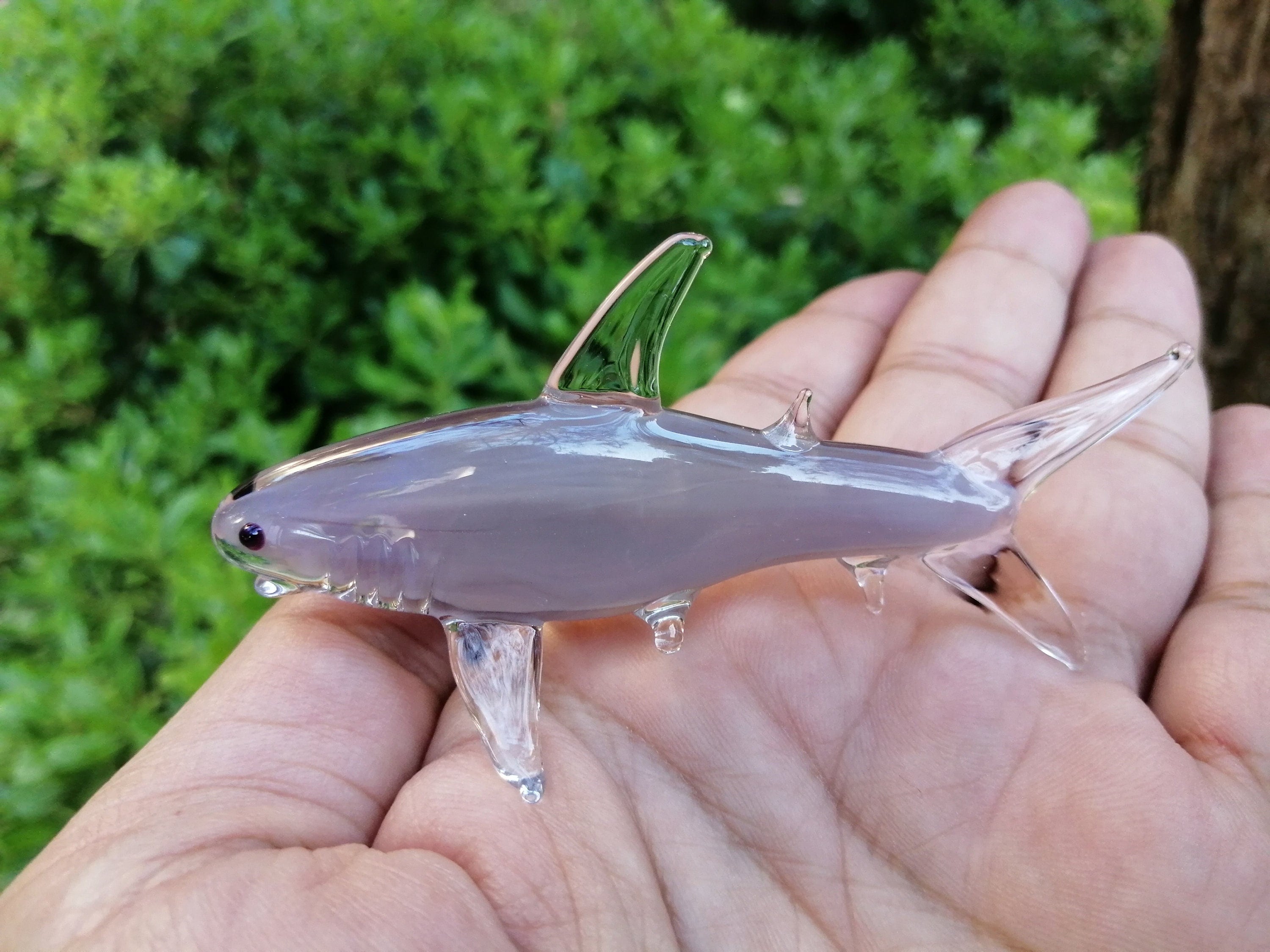 Glass Shark Figurine Blown Glass Shark Miniature Shark - Etsy