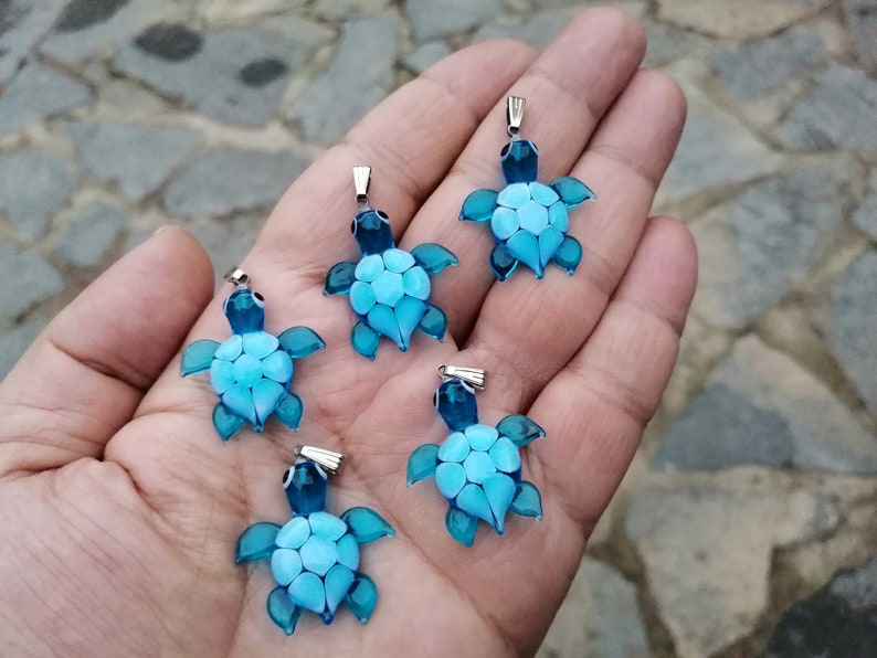 Glass Sea Turtle Pendant Sea Turtle Jewelry Glass Sea - Etsy