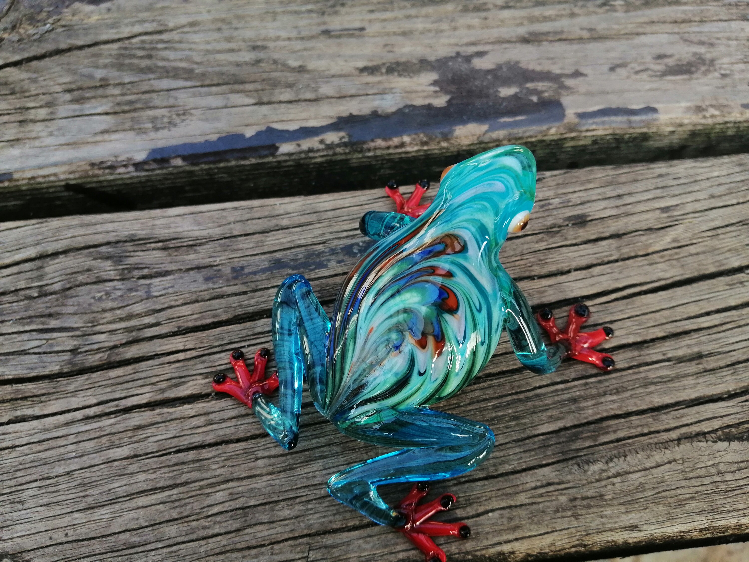 Glass Frog Hand Blown Glass Frog Figurine Frog Ornament - Etsy
