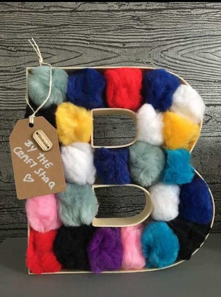Pom Pom Fillable Letter - Etsy