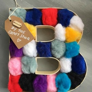 Pom Pom Fillable Letter - Etsy