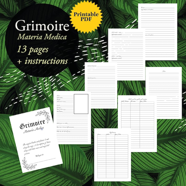 Herbal Monograph Template Materia Medica herbal Studies apothecary ...