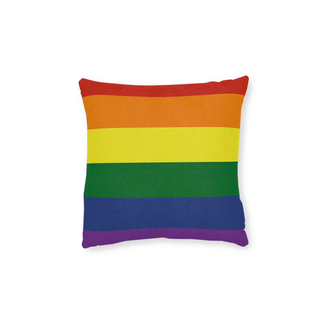 Pride Rainbow Throw Pillow, Double-sided LGBTQ+ Decor - Etsy