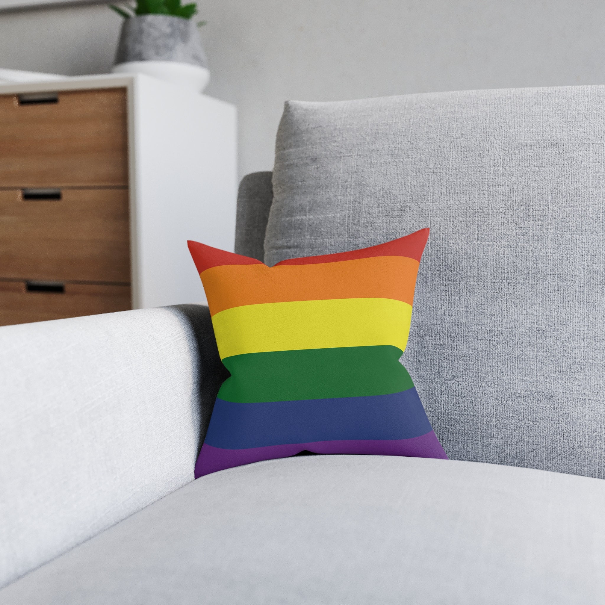 Pride Rainbow Throw Pillow, Double-sided LGBTQ+ Decor - Etsy