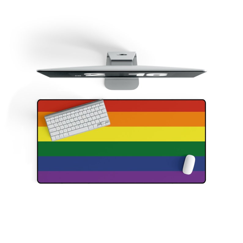Rainbow Pride Desk Mat, Non-slip LGBTQ+ Office Decor - Etsy