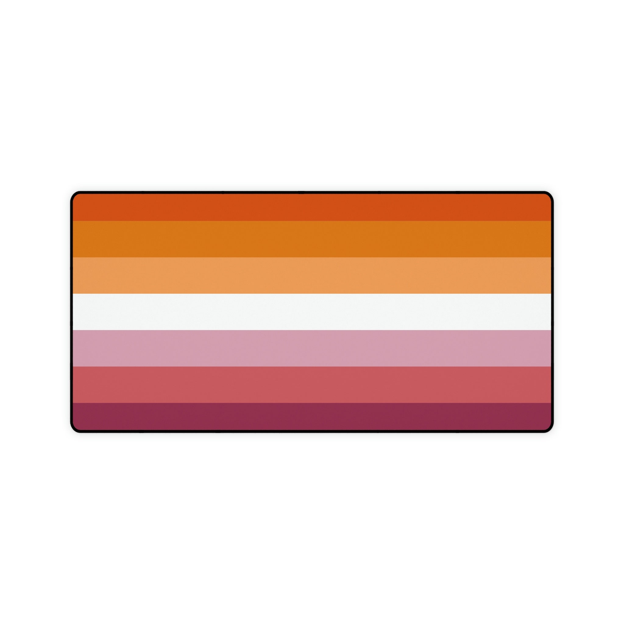 Gorgeous Lesbian Sunset Flag Desk Mat, Bright Shiny, Pride / LGBTQ+ ...