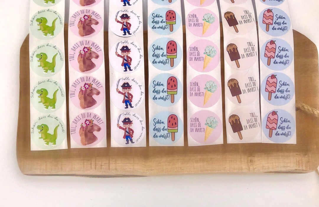 Aufkleber Sticker Set schön, dass du da warst - Etsy.de