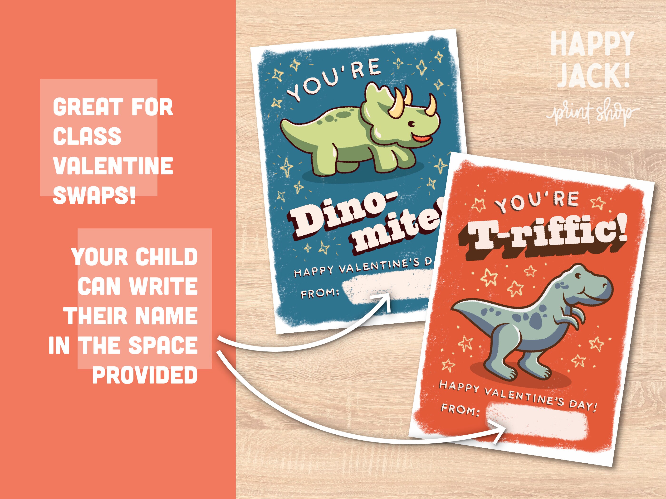 Printable Dinosaur Valentines, Valentines Day Cards for Kids Classrooms ...