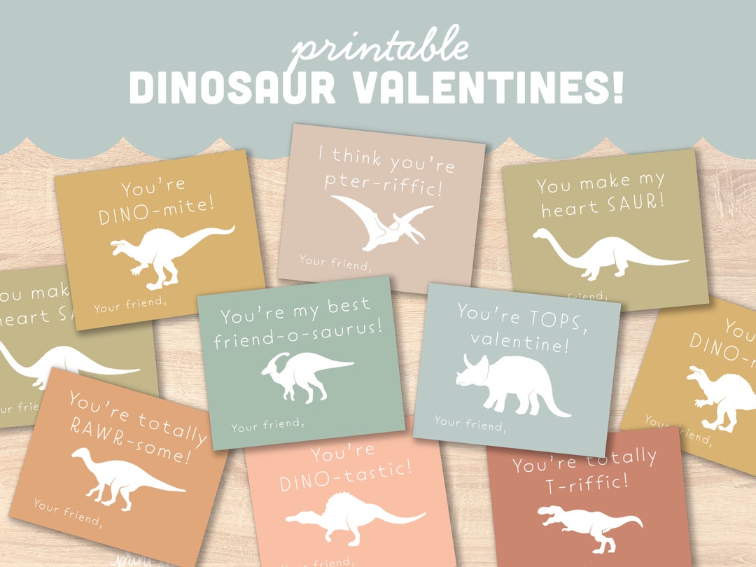 Dinosaur Valentine Card | Valentines Day | Kids Valentines | Valentine ...