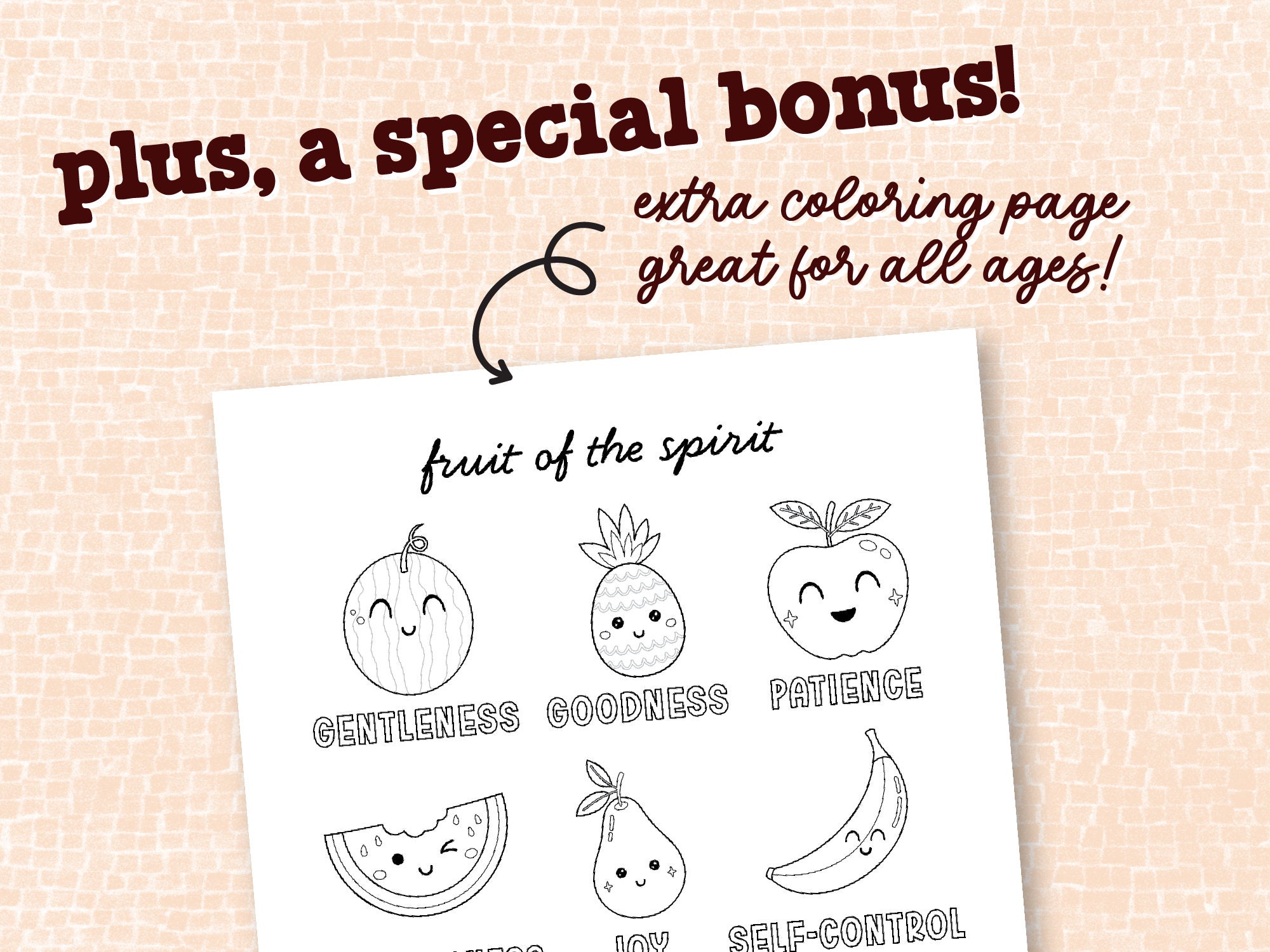 Fruit of the Spirit Coloring Tracing Copywork Pages for Homeschool ...