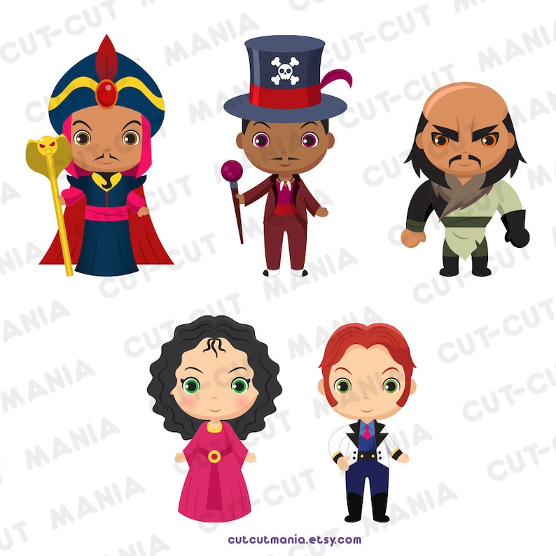Disney Villains Cliparts Cute villains clip arts Fairytale | Etsy