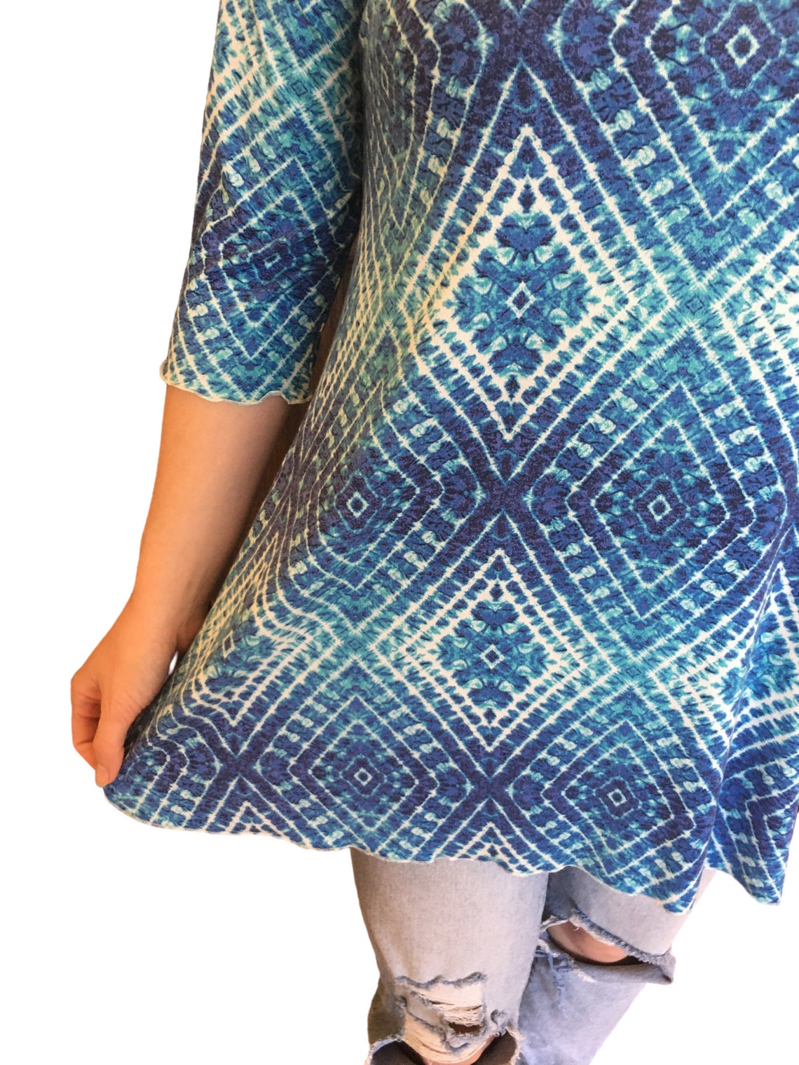 Turquoise Blue Tunic, Women's Tunic, Beach Cover Up, Summer Tunic, Blue ...