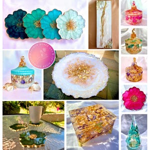 Iridescent White Opal and Gold Flower Shaped Coasters - Etsy