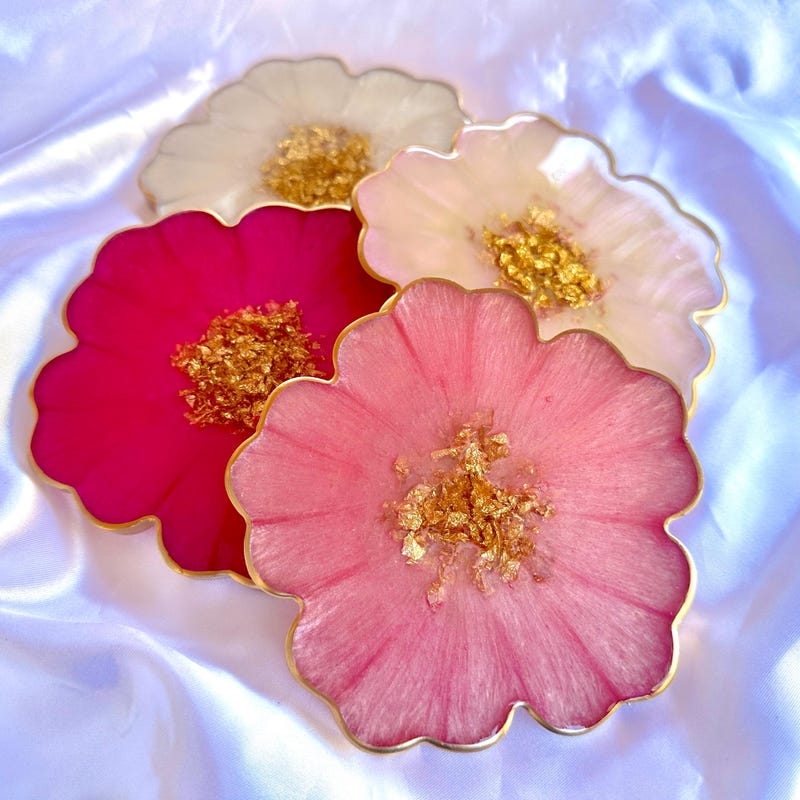 Resin Flower Coaster - Etsy