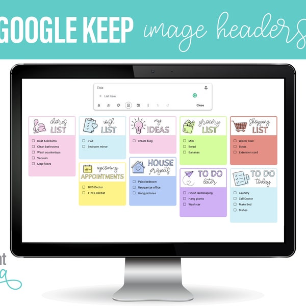 Google Keep Headers - Etsy