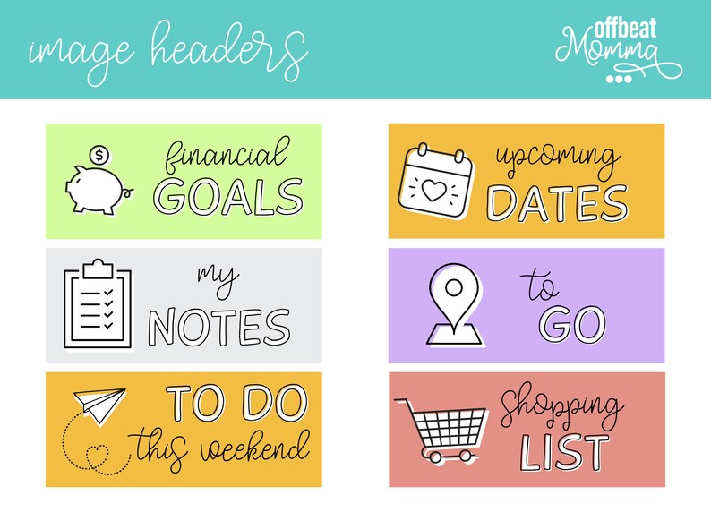 Google Keep Image Headers Colorful Google Keep Headers | Etsy