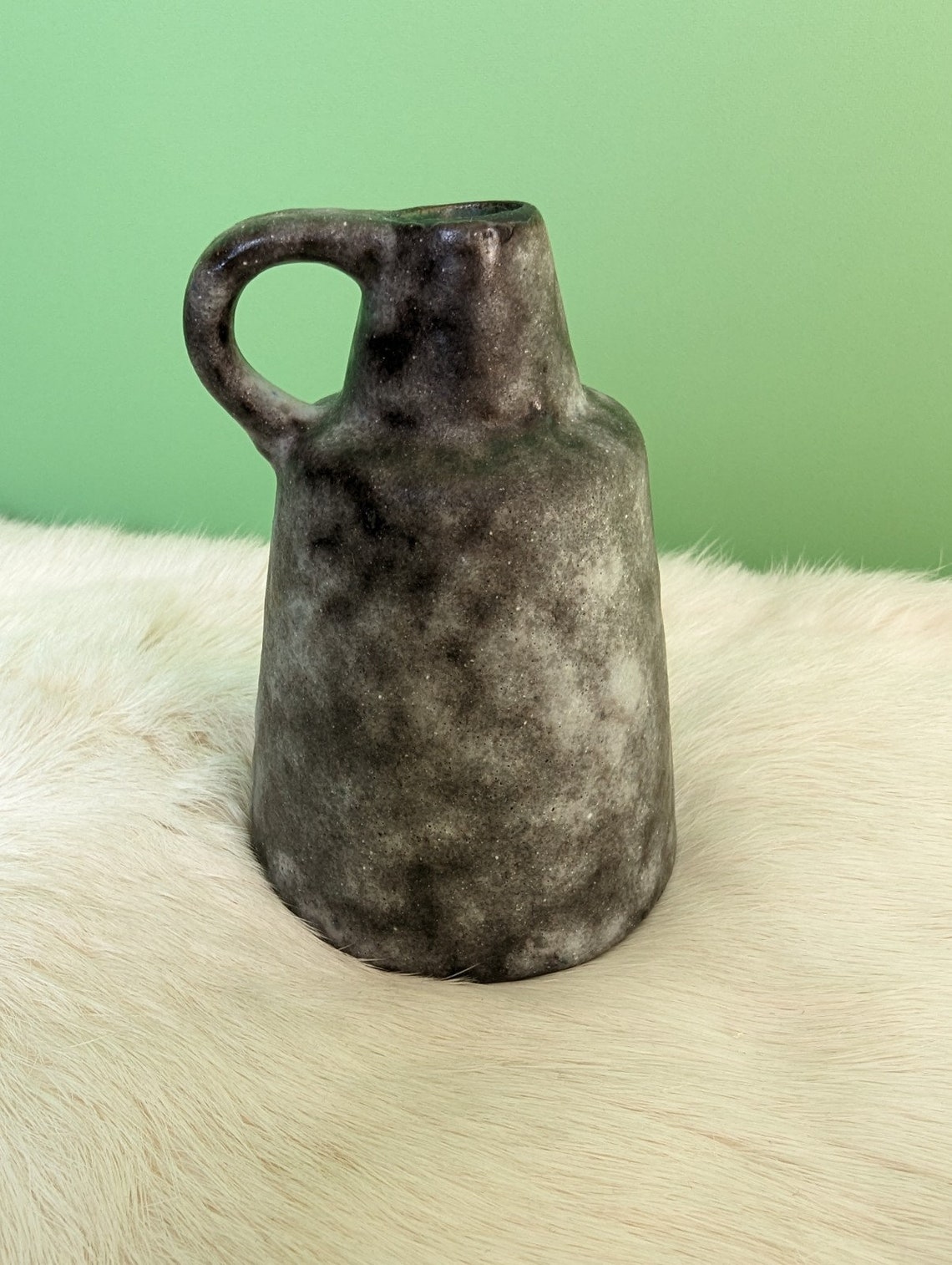 Vintage Small Fat Lava Ceramic Vase With Handle| West Germany | 60s - Etsy