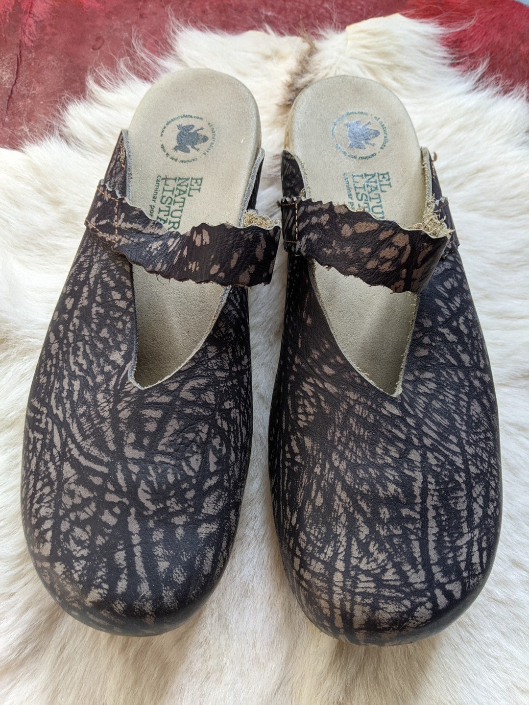 EL NATURALISTA Iggdrasil Wood Clogs N166 Granola Leather EU40 - Etsy