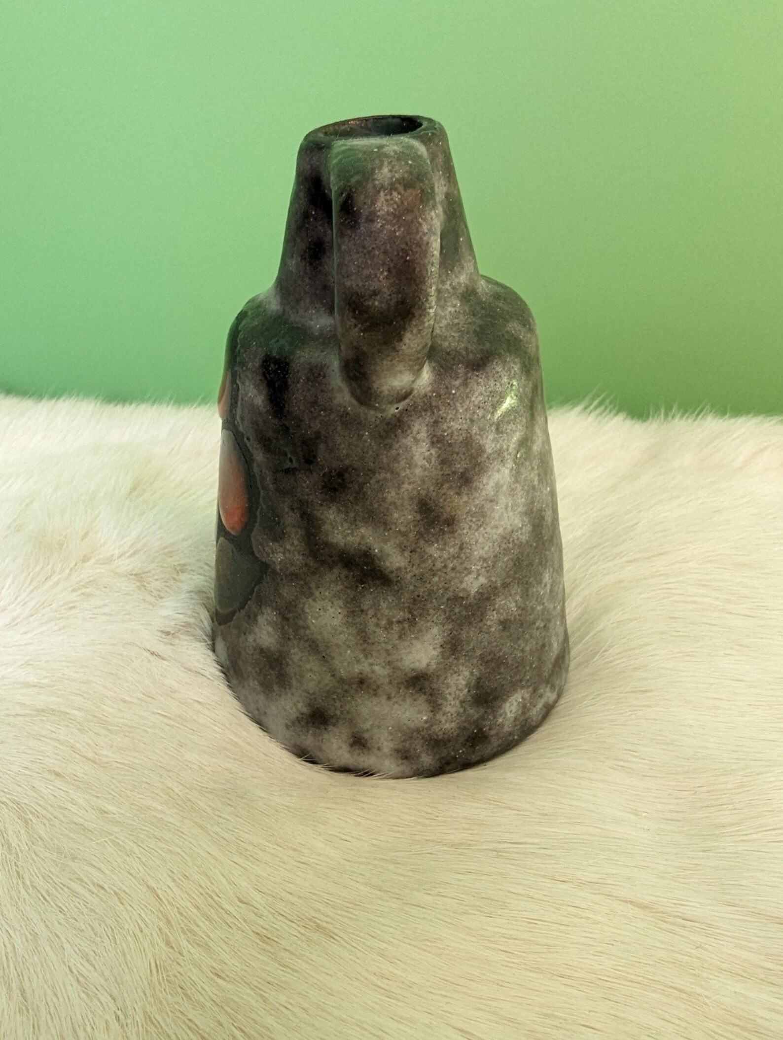 Vintage Small Fat Lava Ceramic Vase With Handle| West Germany | 60s - Etsy