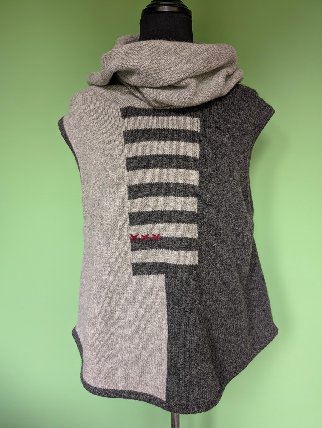 OLARS ULLA Sweden Wool Knitted Long Vest Size M/L - Etsy