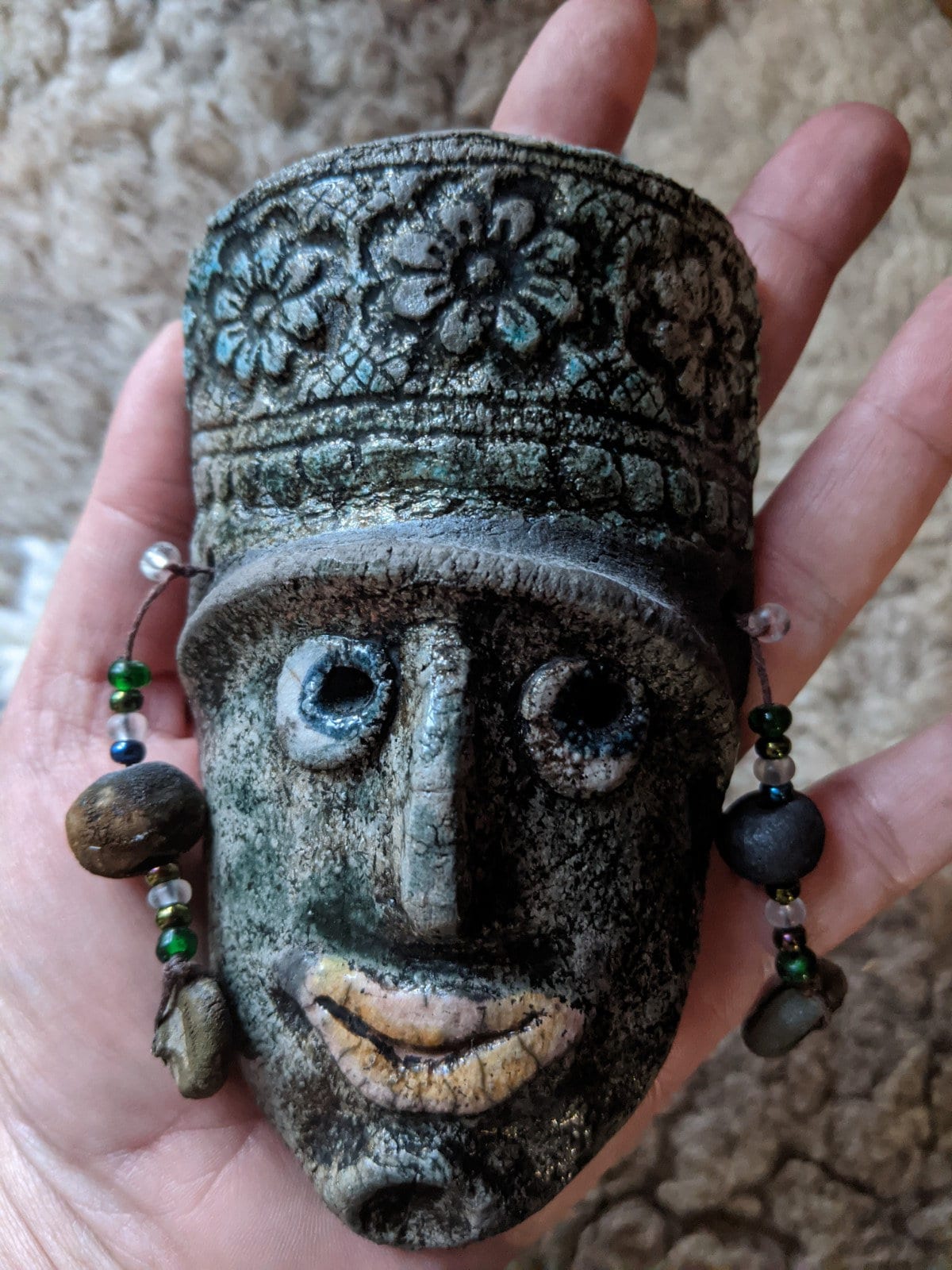 Funny Small Ceramic Wall Tile //wall Hanging by Pernilla Pedersen ...