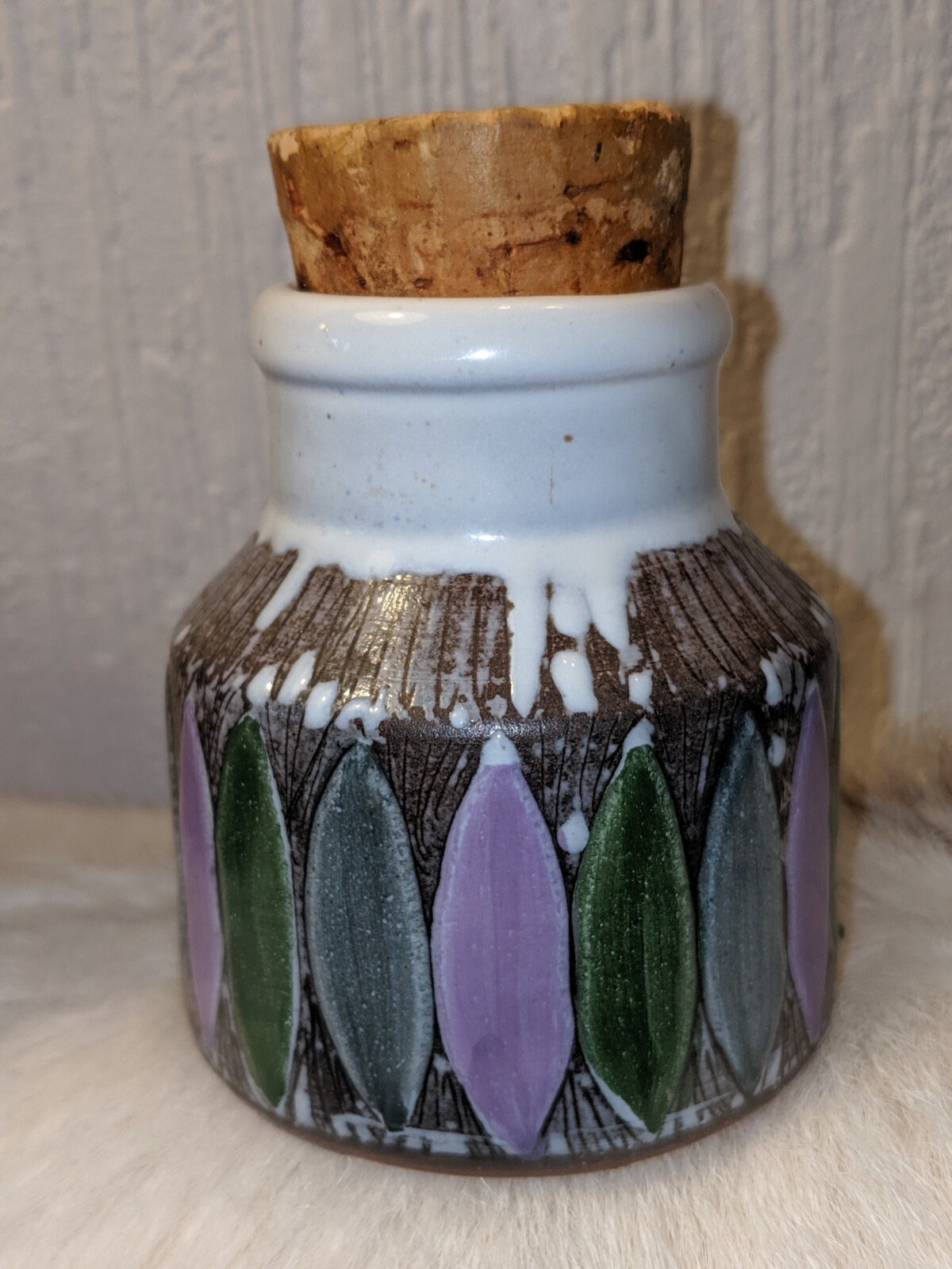 Vintage Spice Jars/tobak Pot Set Laholm Sweden Scandinavian Pottery Jar ...
