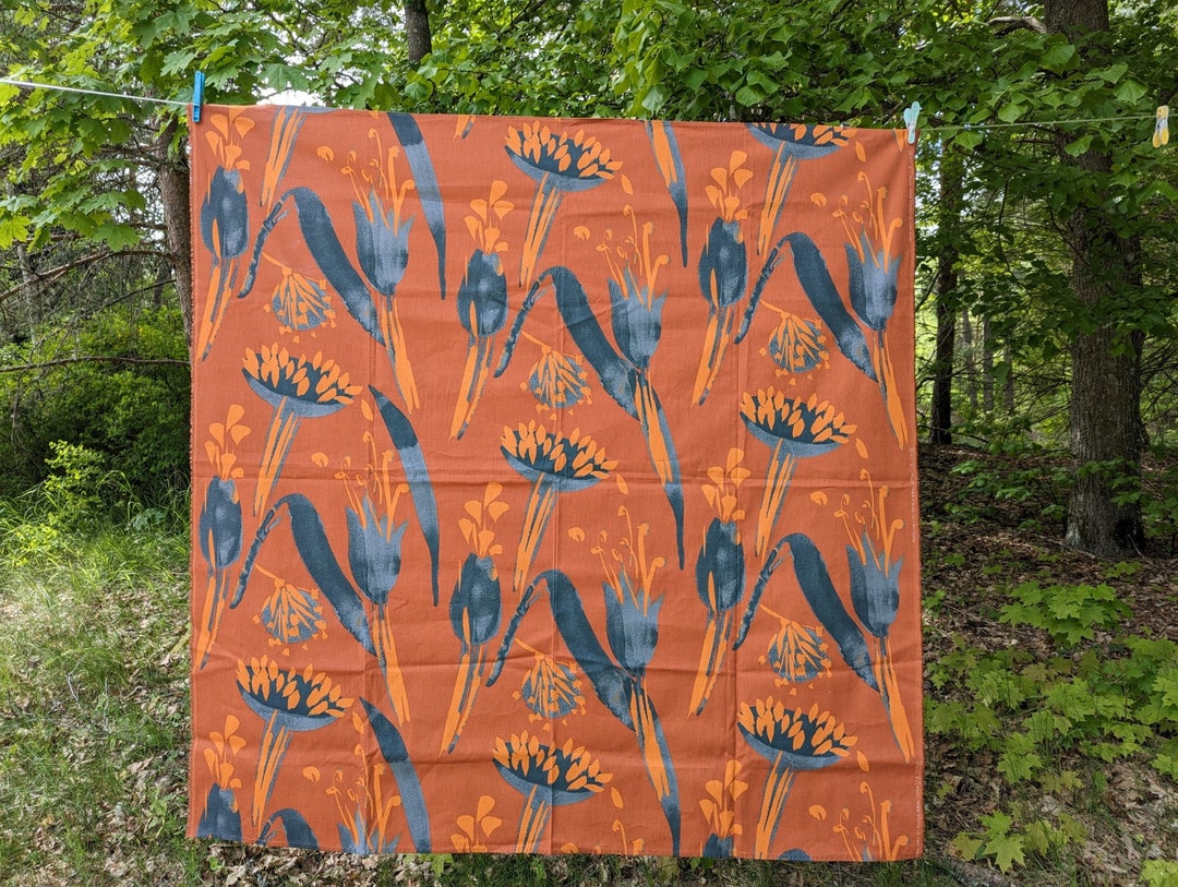 Vintage PENTIK Haiku Cotton Fabric Finnish Design - Etsy