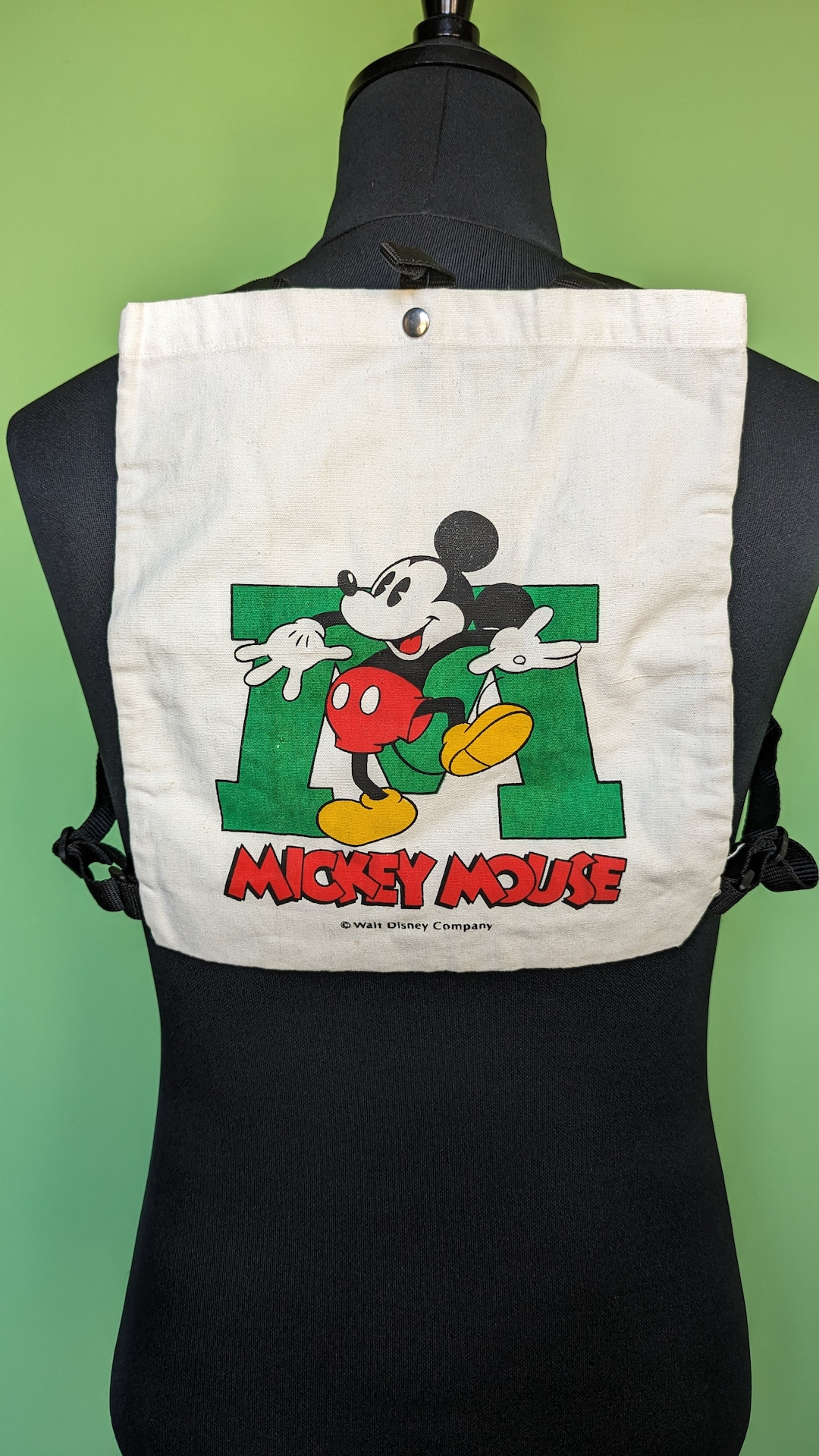 Vintage MICKEY MOUSE Small Cotton Backpack - Etsy