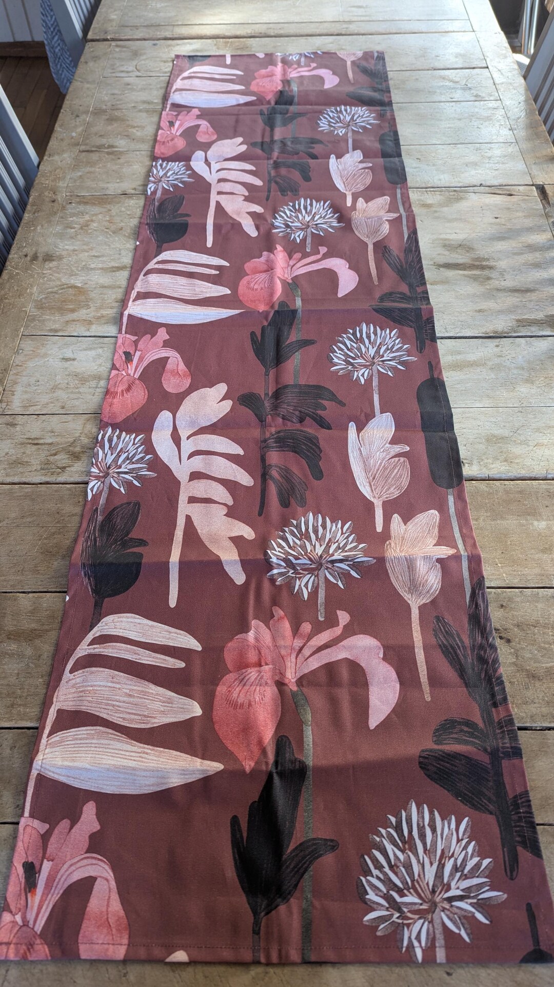 PENTIK Kaislikko Burgundy Acrylic-coated Table Runner Finnish Design - Etsy