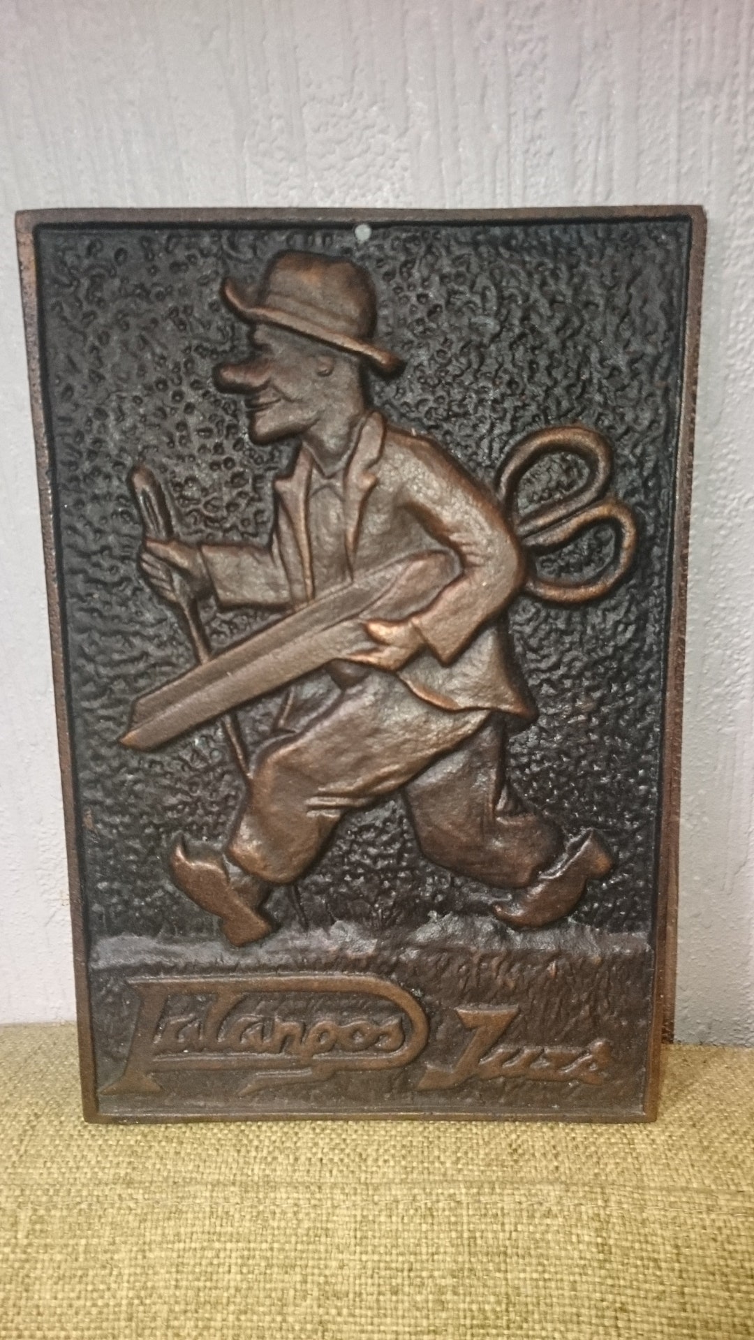 Soviet Lithuanian Metal Bronze Stamping Picture Wall Memorabilia ...