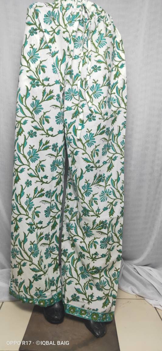 Hand Block Printed Cotton Yoga Pants for Women and Men Boho - Etsy