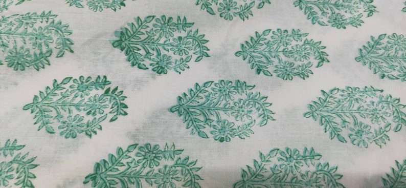Hand Block Printed Handloom Cotton Fabric Print With All - Etsy
